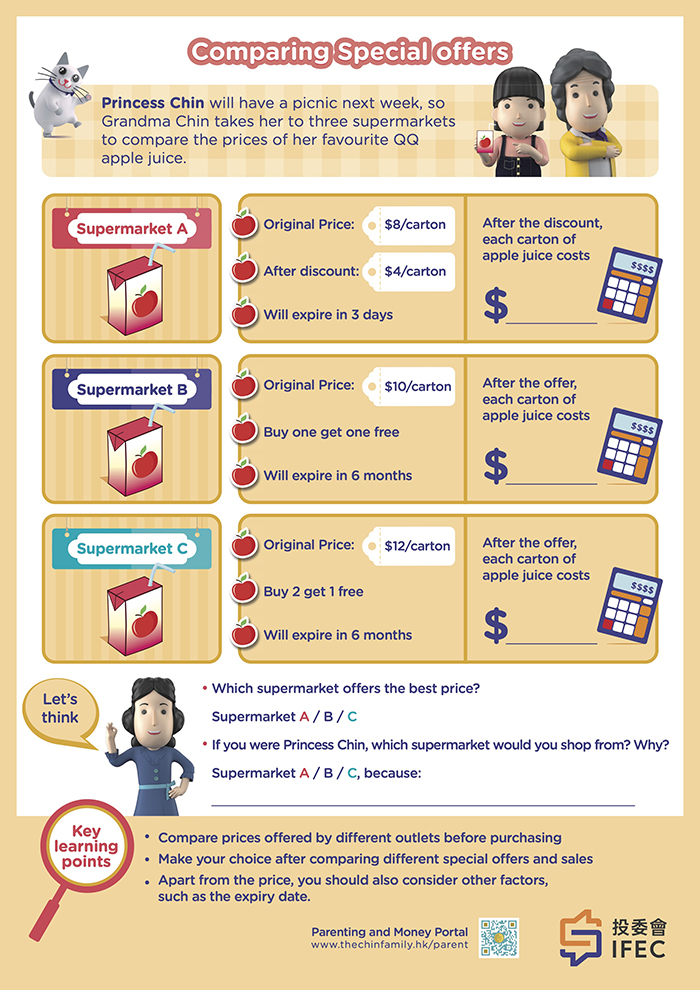 Worksheets - Comparing Special Offers [Aged 7 - 10]